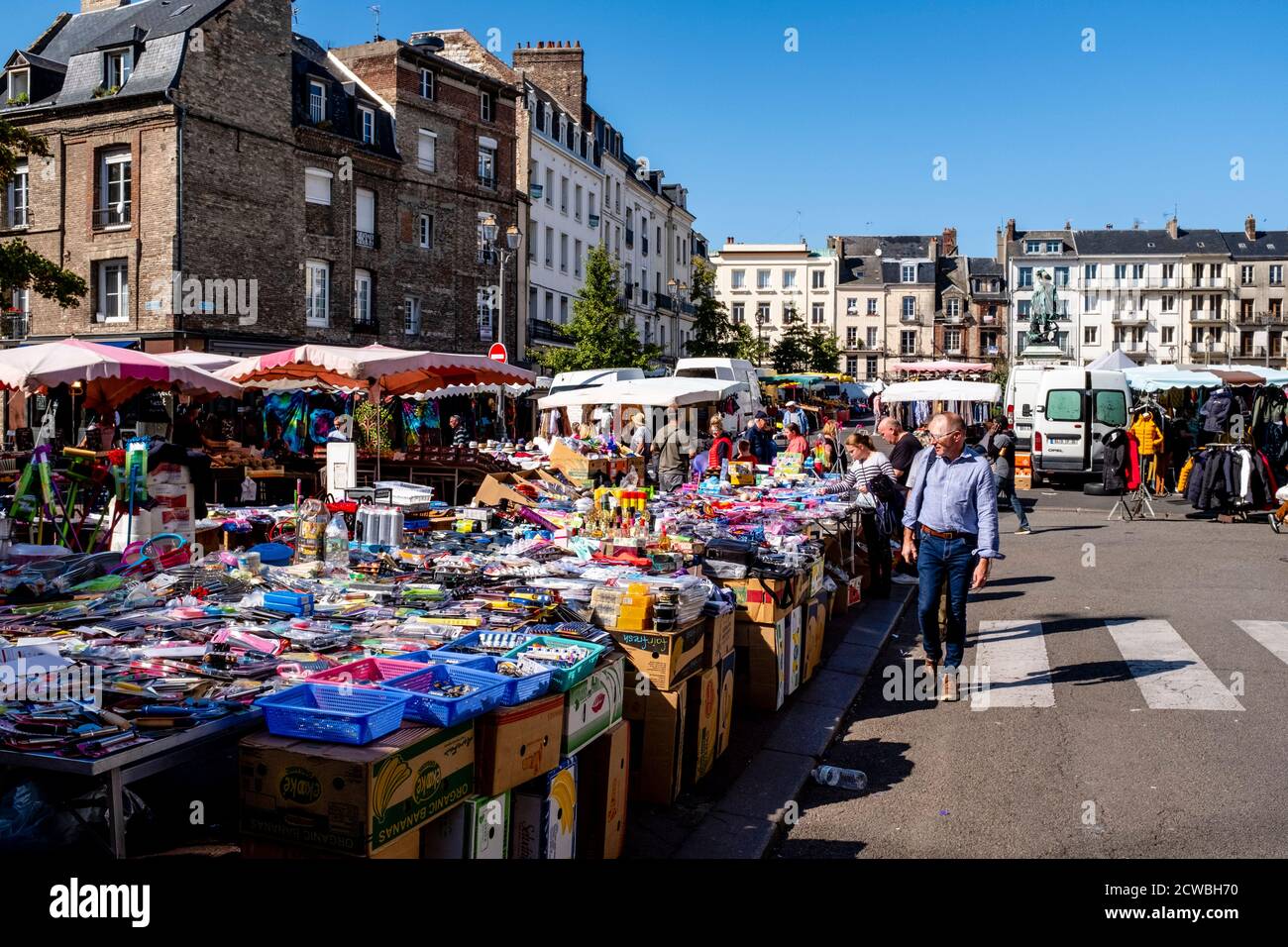 The Saturday Market At Dieppe, Normandy, France Stock Photo - Alamy