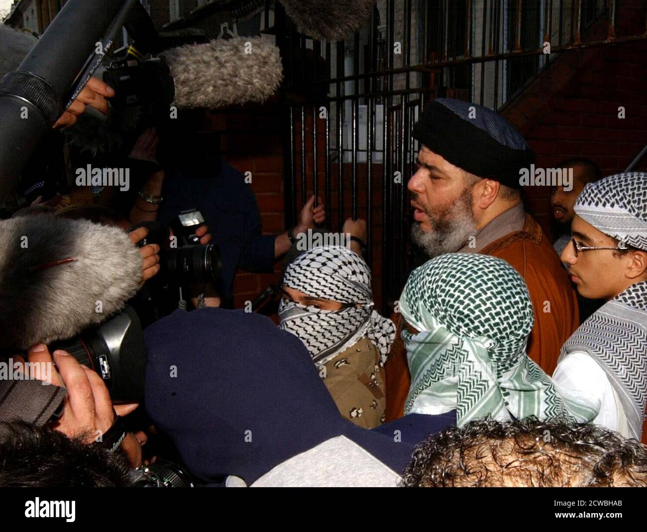 Photograph of Abu Hamza. Mustafa Kamel Mustafa (1958-) an Egyptian ...