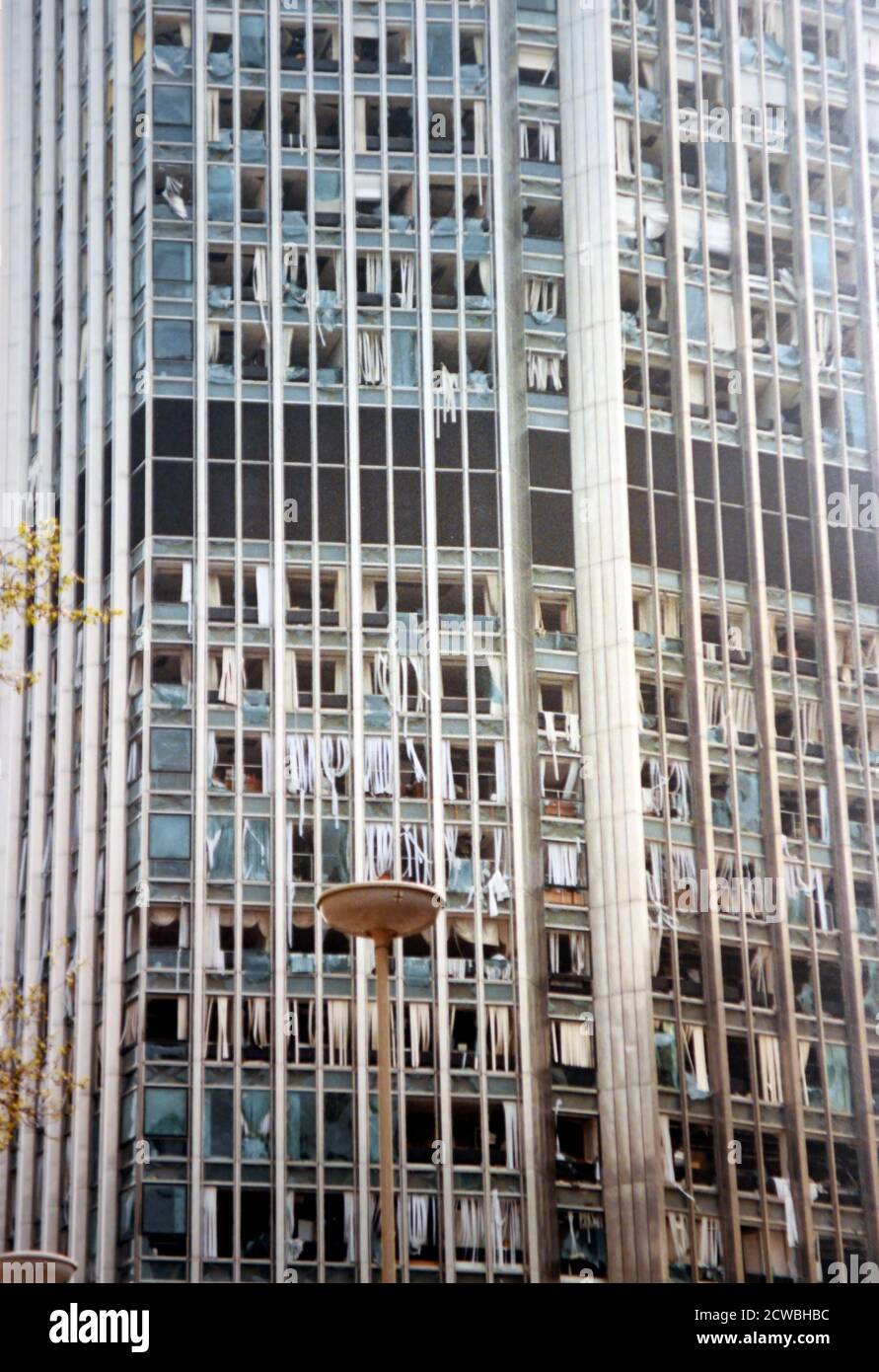 Photograph taken after the 1993 Bishopsgate bombing, when the ...