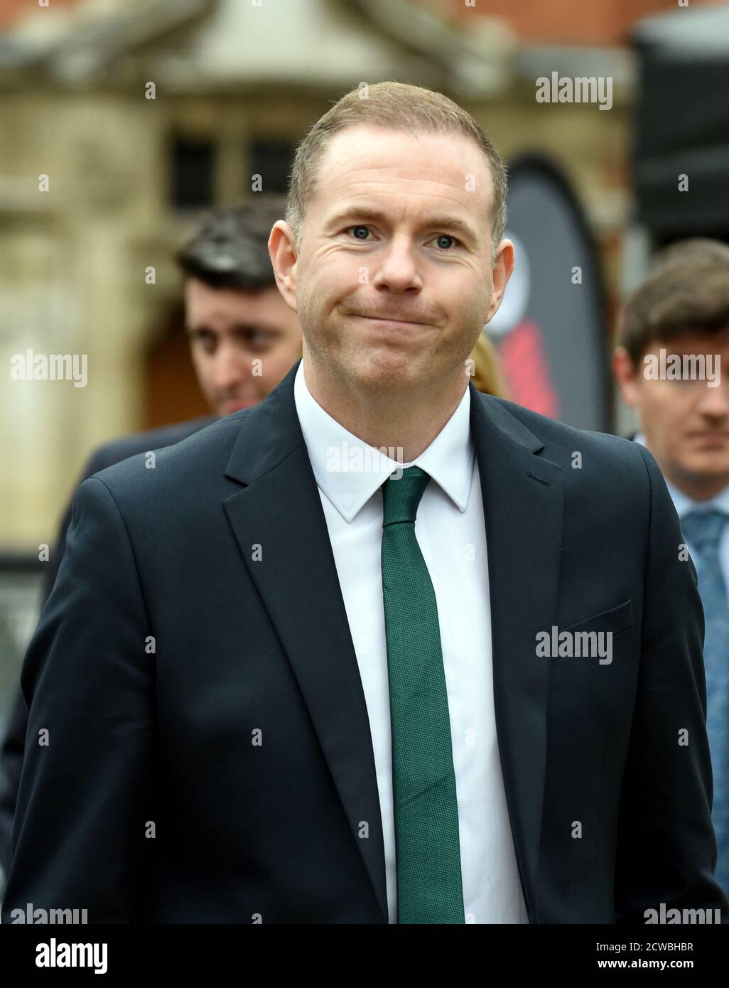 Photograph of Chris Hazzard (1984-) an Irish Sinn Fein politician who ...