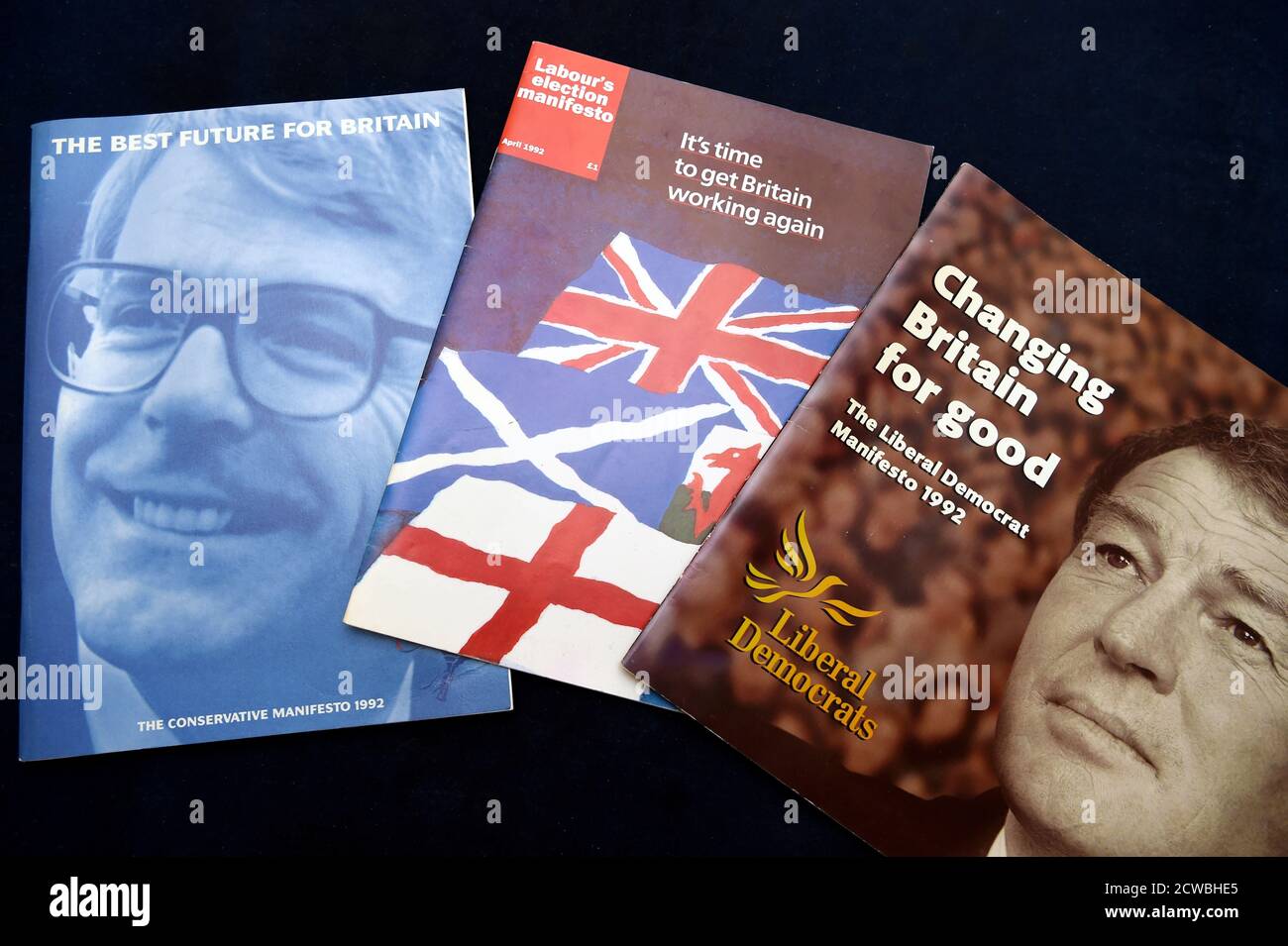 Propaganda from the 1992 United Kingdom general election Stock Photo ...