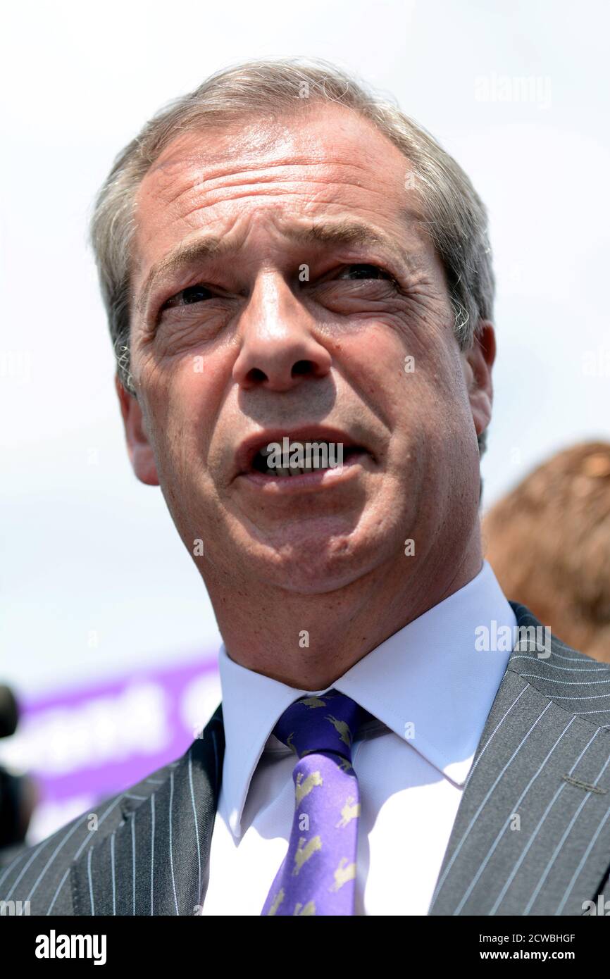 Photograph of Nigel Farage. Nigel Paul Farage (1964-) a British ...