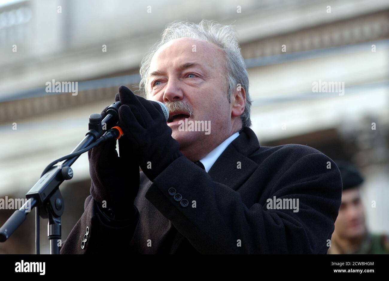 Photograph of George Galloway speaking at an anti-Iraq War rally ...