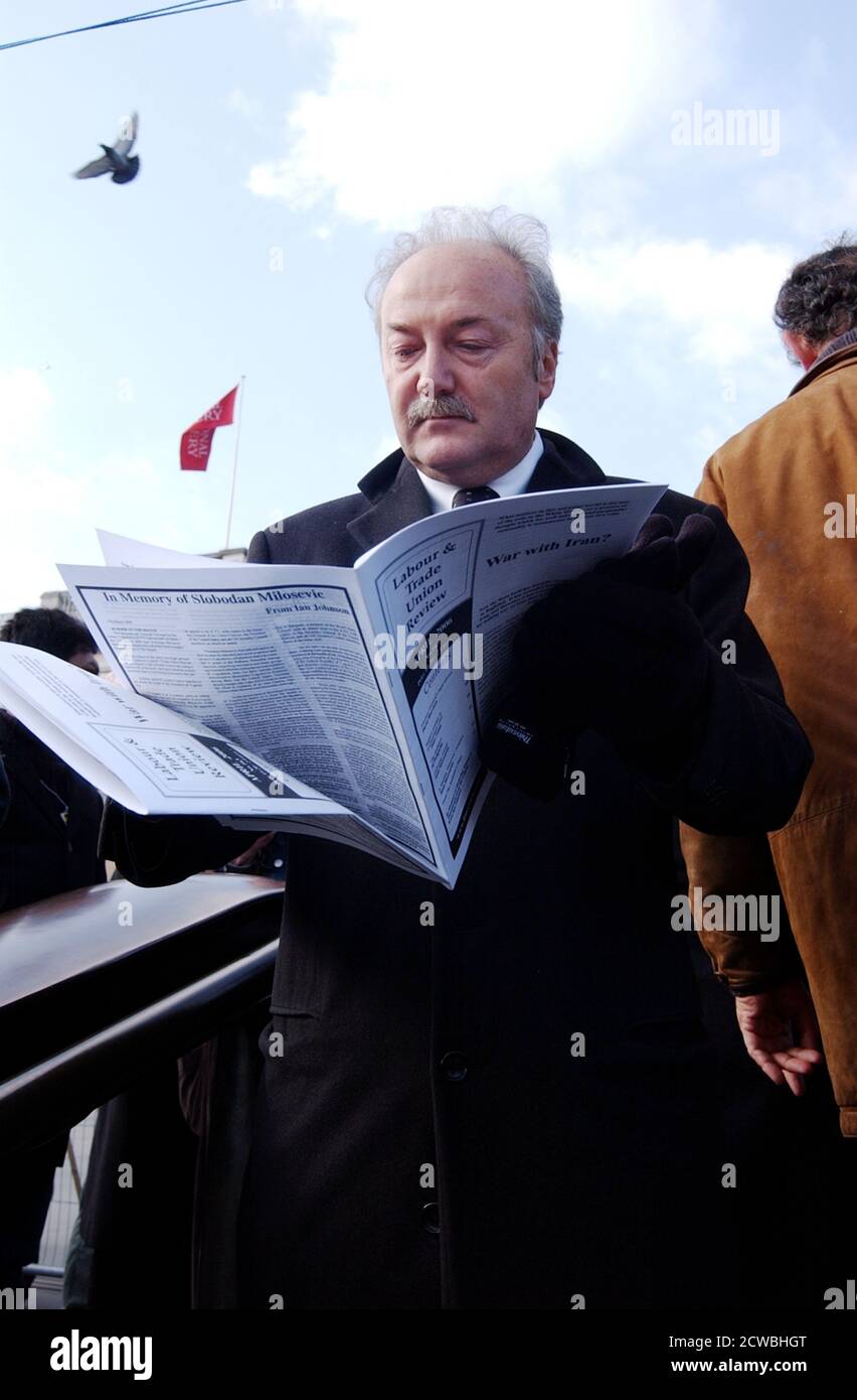 Photograph of George Galloway speaking at an anti-Iraq War rally ...