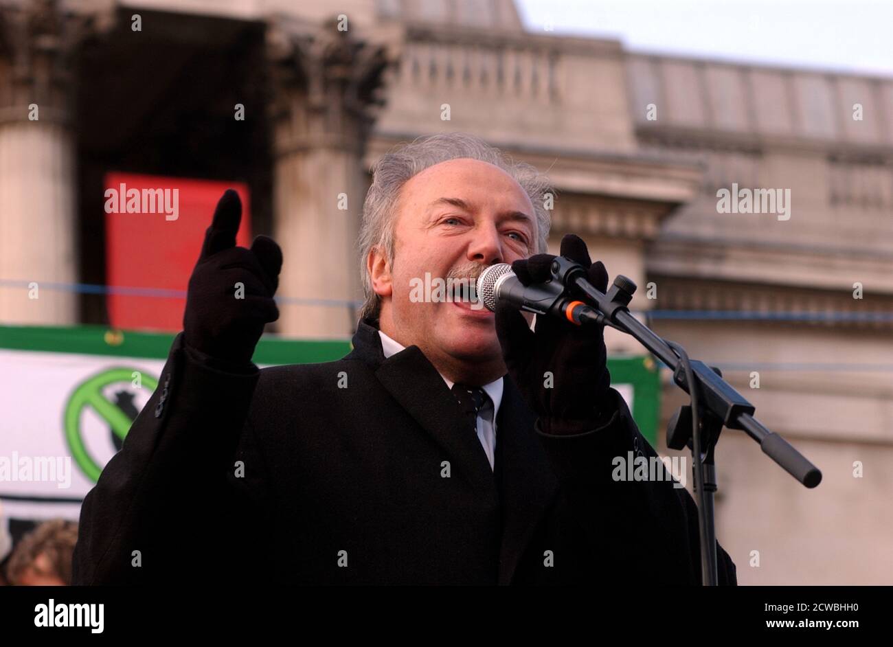 Photograph of George Galloway speaking at an anti-Iraq War rally ...
