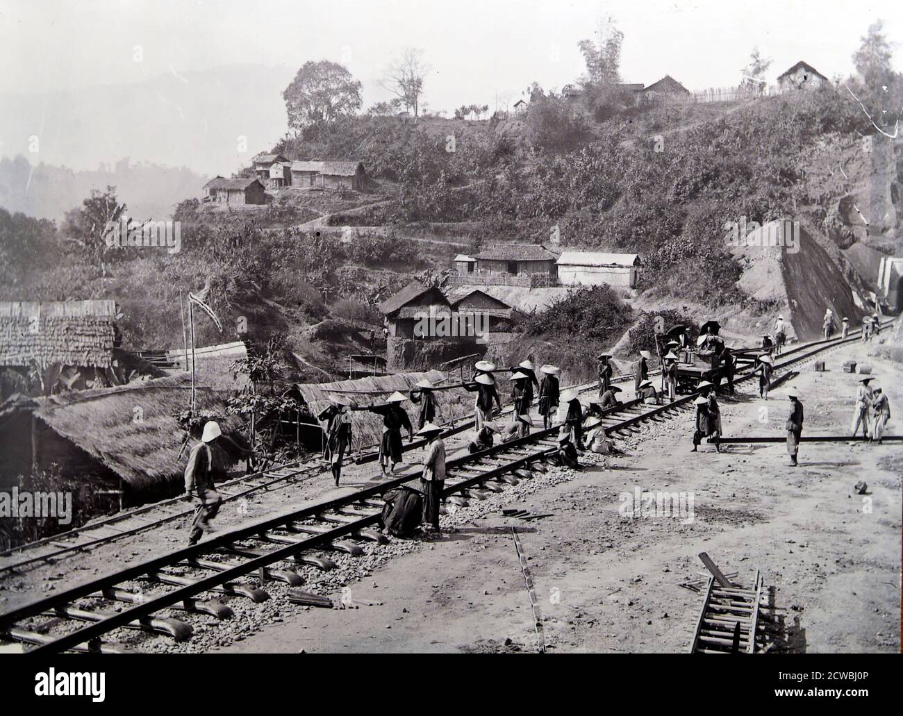 Photograph of The Yunnan-Haiphong railway an 855 km (531 mi) railway ...