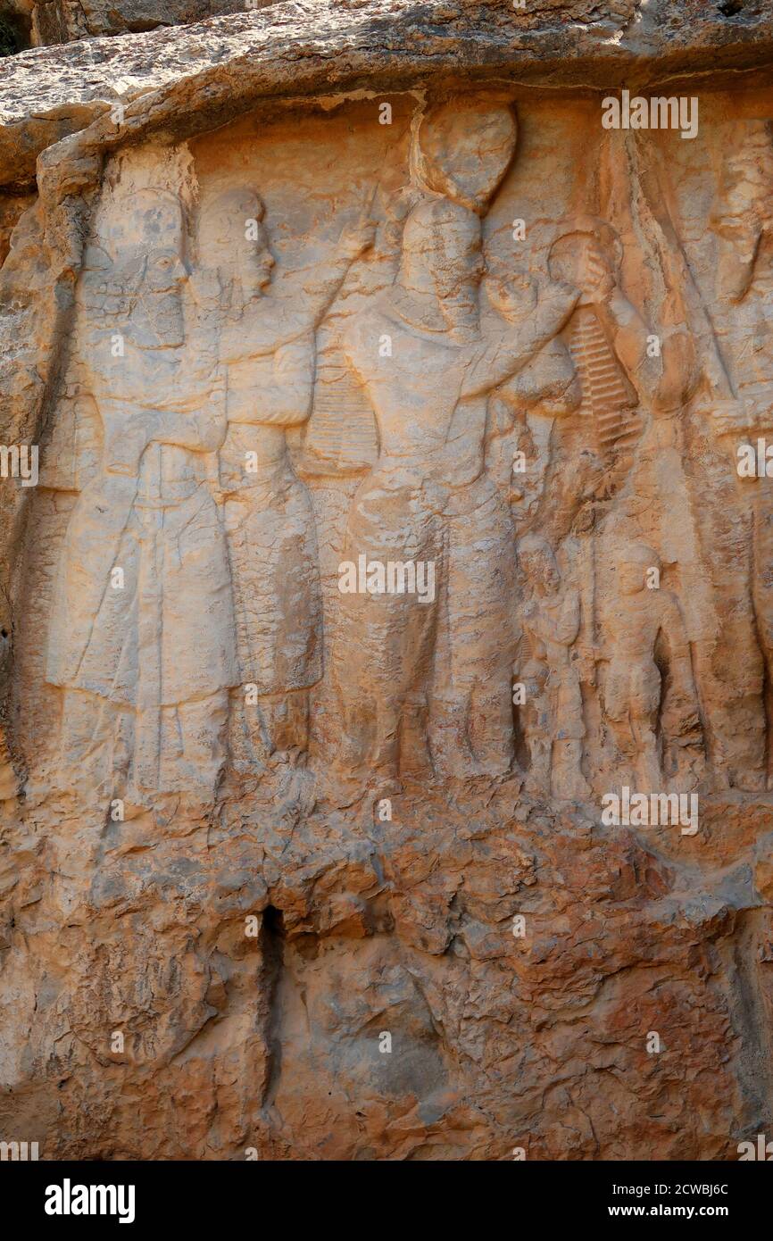 Photograph taken at Naqsh-e Rajab, an archaeological site just north of ...