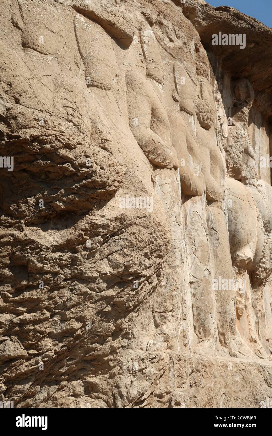 Photograph taken at Naqsh-e Rajab, an archaeological site just north of ...