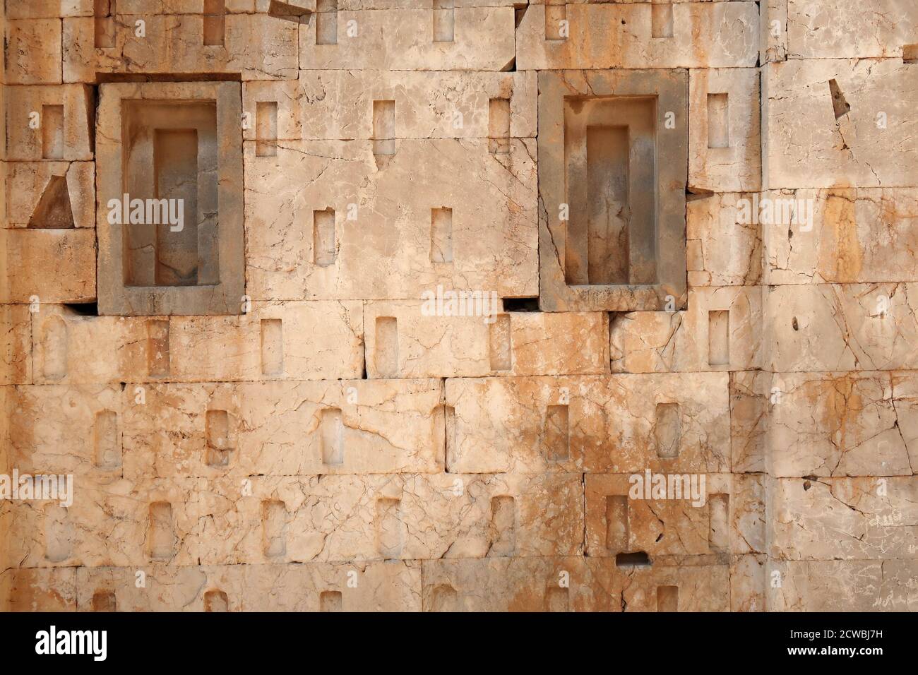 Photograph taken of Ka'ba-ye Zartosht, a stone structure in the Naqsh-e ...