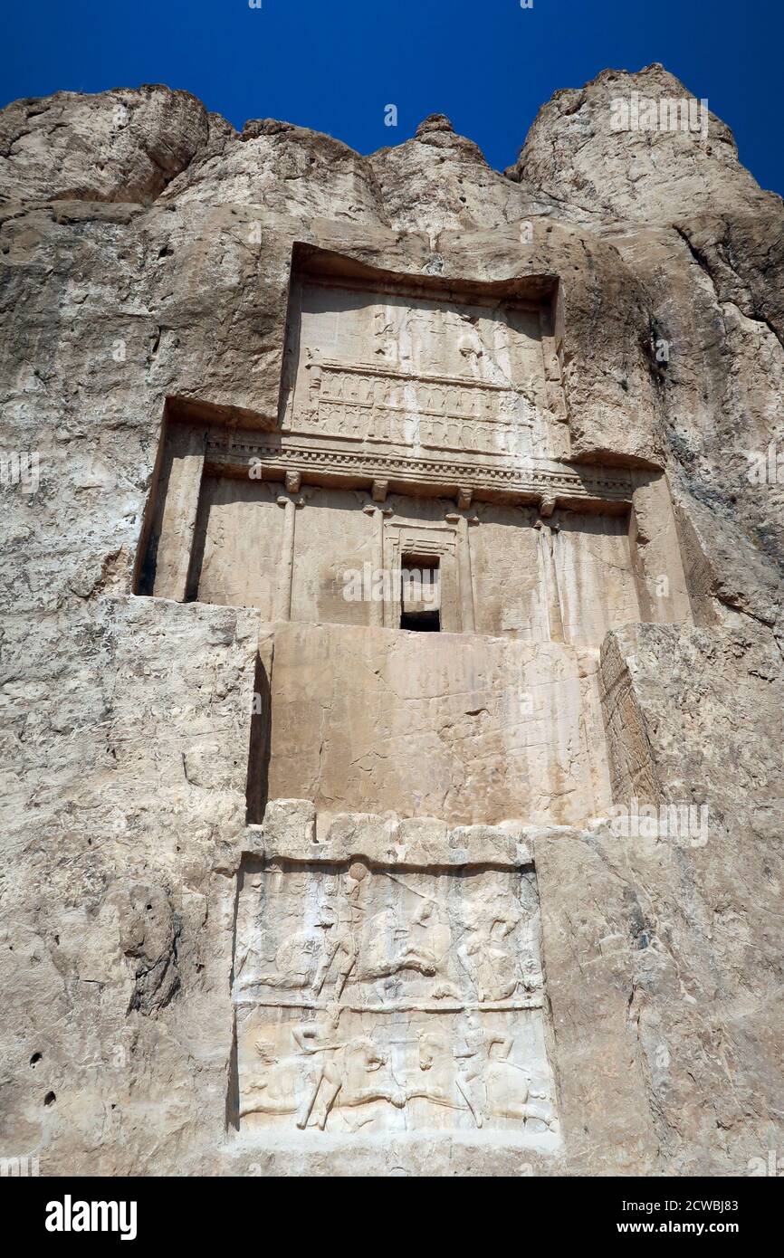 Photograph of outside the tomb of Darius the Great, one of the four ...