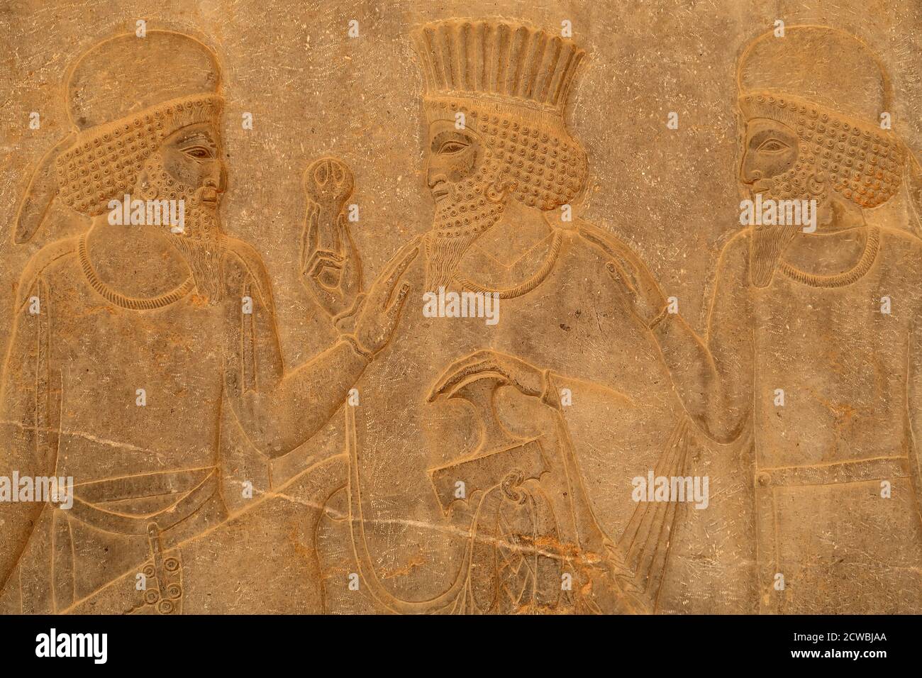 Detail of a relief of Imperial guards, (Apadana, East staircase) at ...