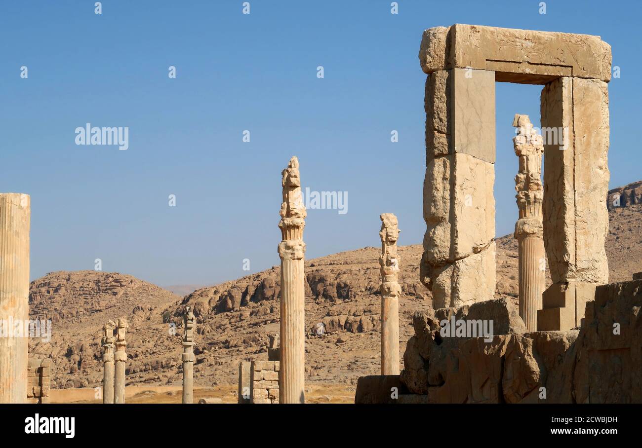 Photograph of the Tachara Palace ordered by Darius I, completed by his ...