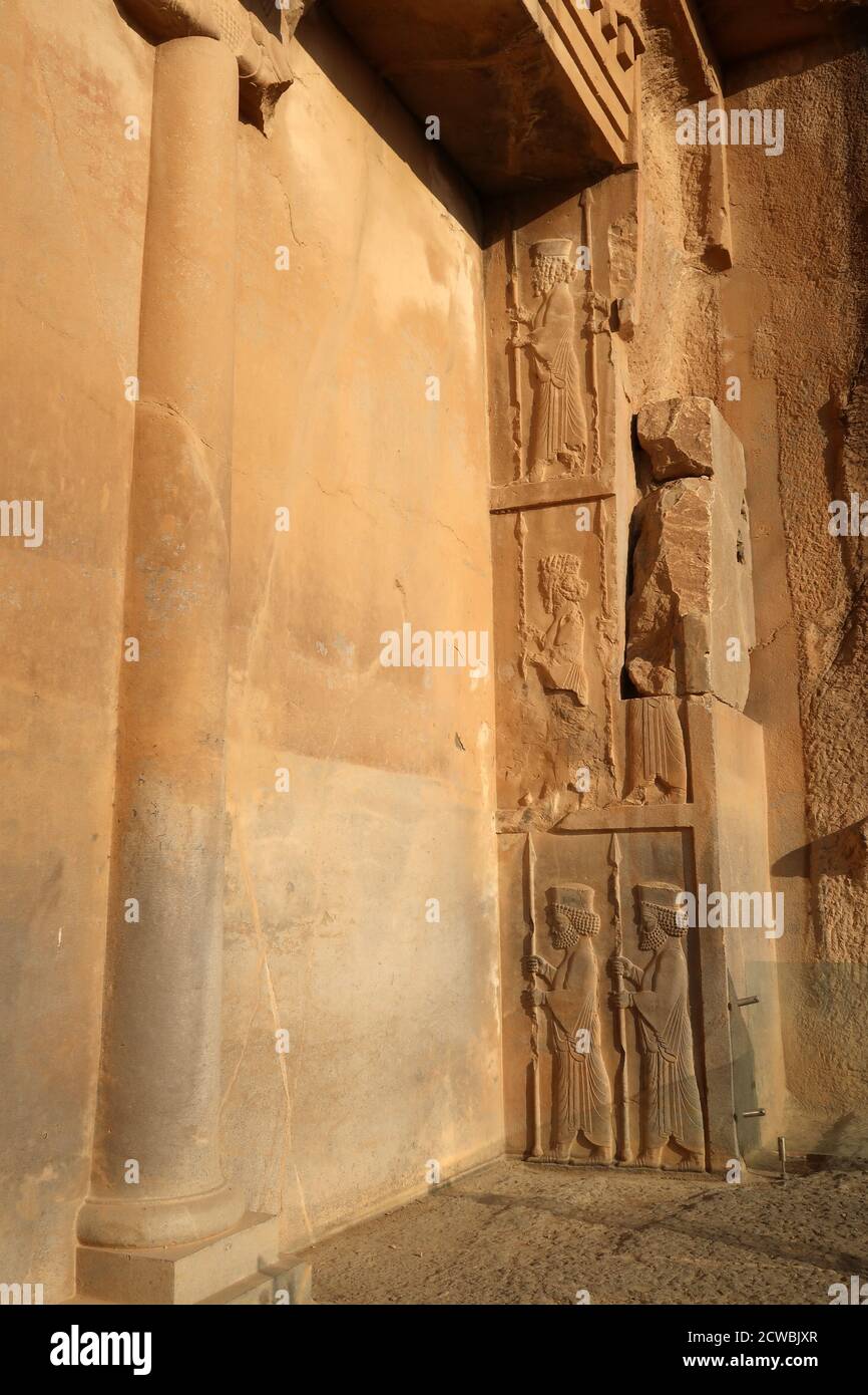 Photograph of the Achaemenid royal tomb of Artaxerxes III Ochus, at ...