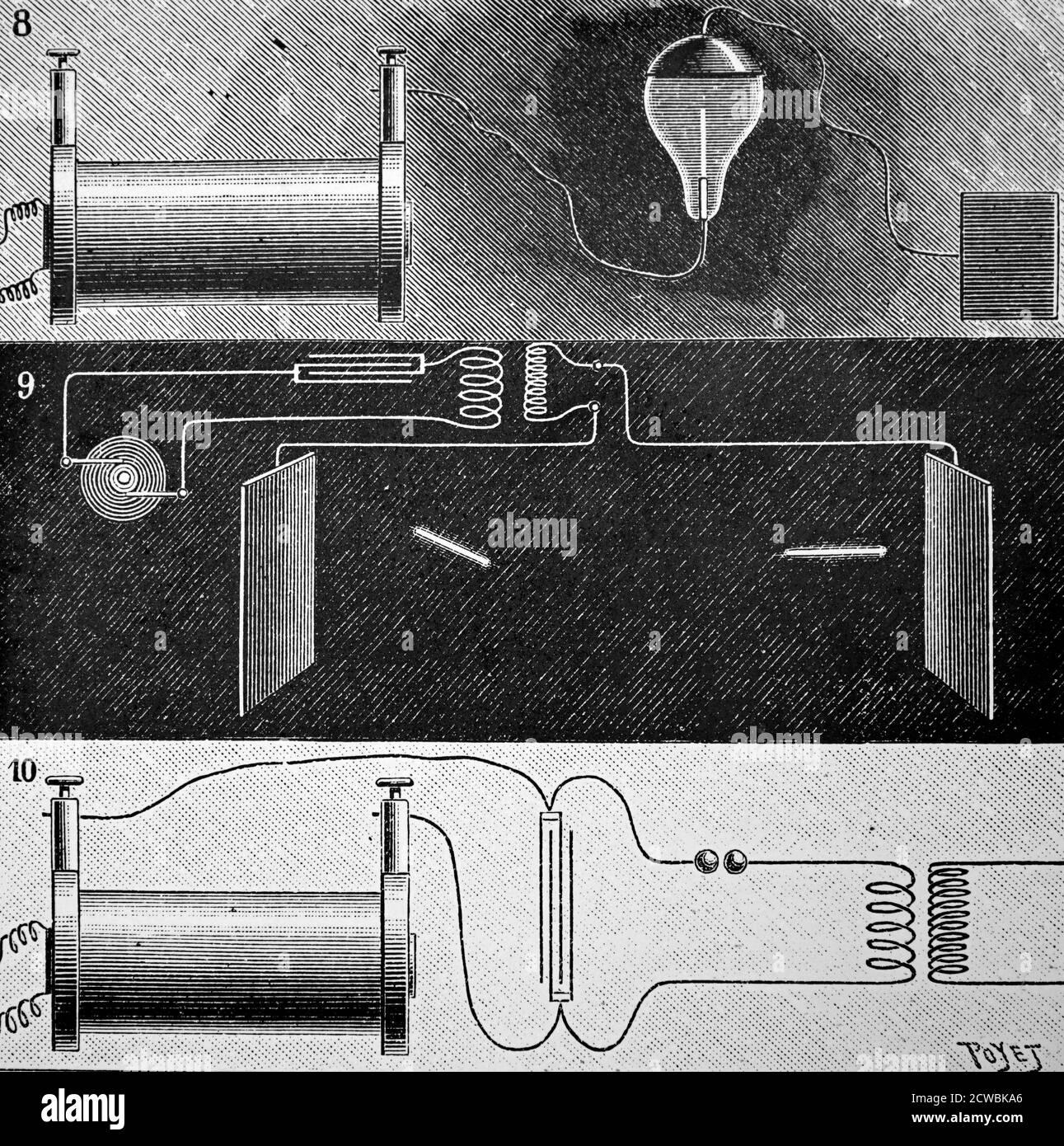 Engraving depicting Nikola Tesla's light bulb experiment Stock Photo ... Engraving depicting Nikola Tesla's light bulb experiment Stock Photo ...