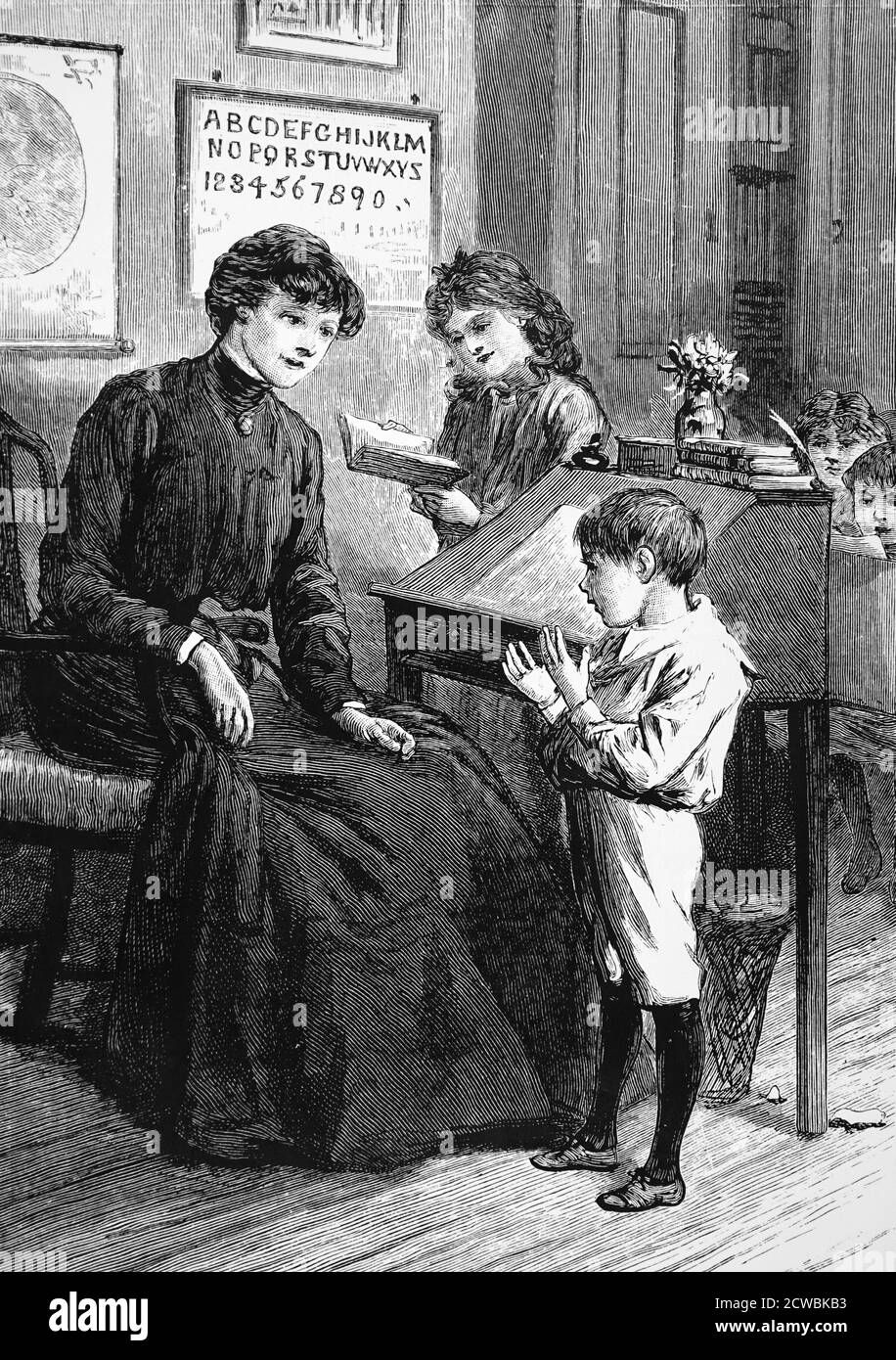 Boy child counting Black and White Stock Photos & Images - Alamy