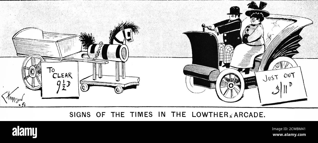 Cartoon depicting toy makers keeping up with the times Stock Photo - Alamy