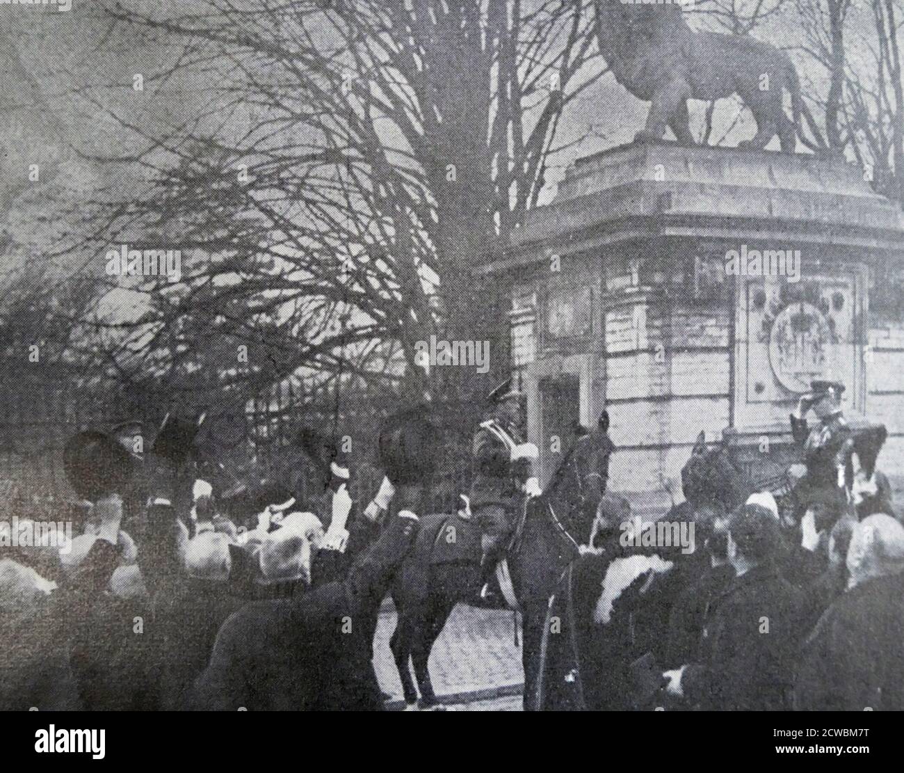 Black and white photo of the Prince Leopold being proclaimed King ...