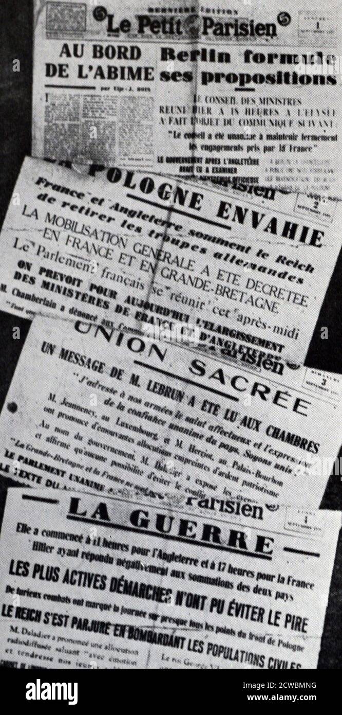 Wwii newspaper headline hi-res stock photography and images - Alamy