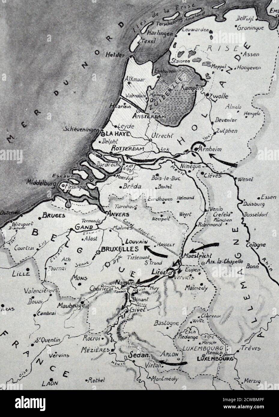 Netherlands Map 1940s