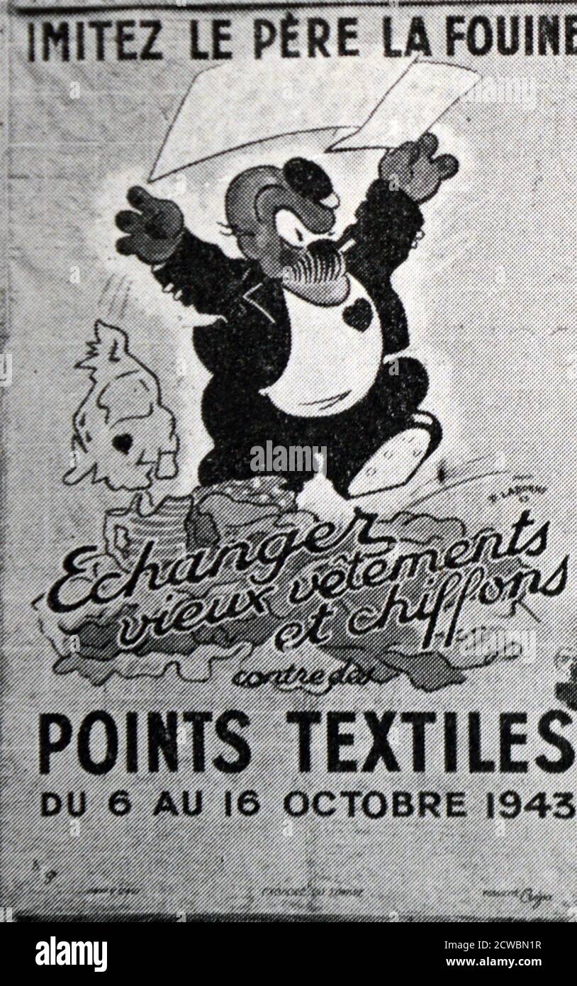 Black and white photograph of World War II (1939-1945) showing certain ...