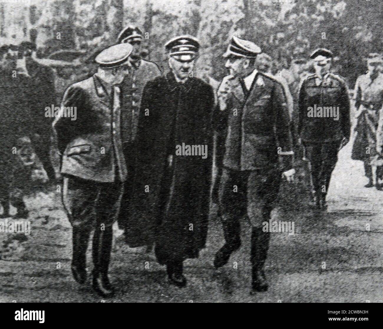 Black and white photograph of World War II (1939-1945) showing Adolf ...