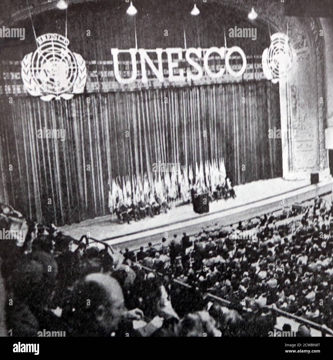 Black and white photograph of "Images of the World: 1949-1950"; a ...