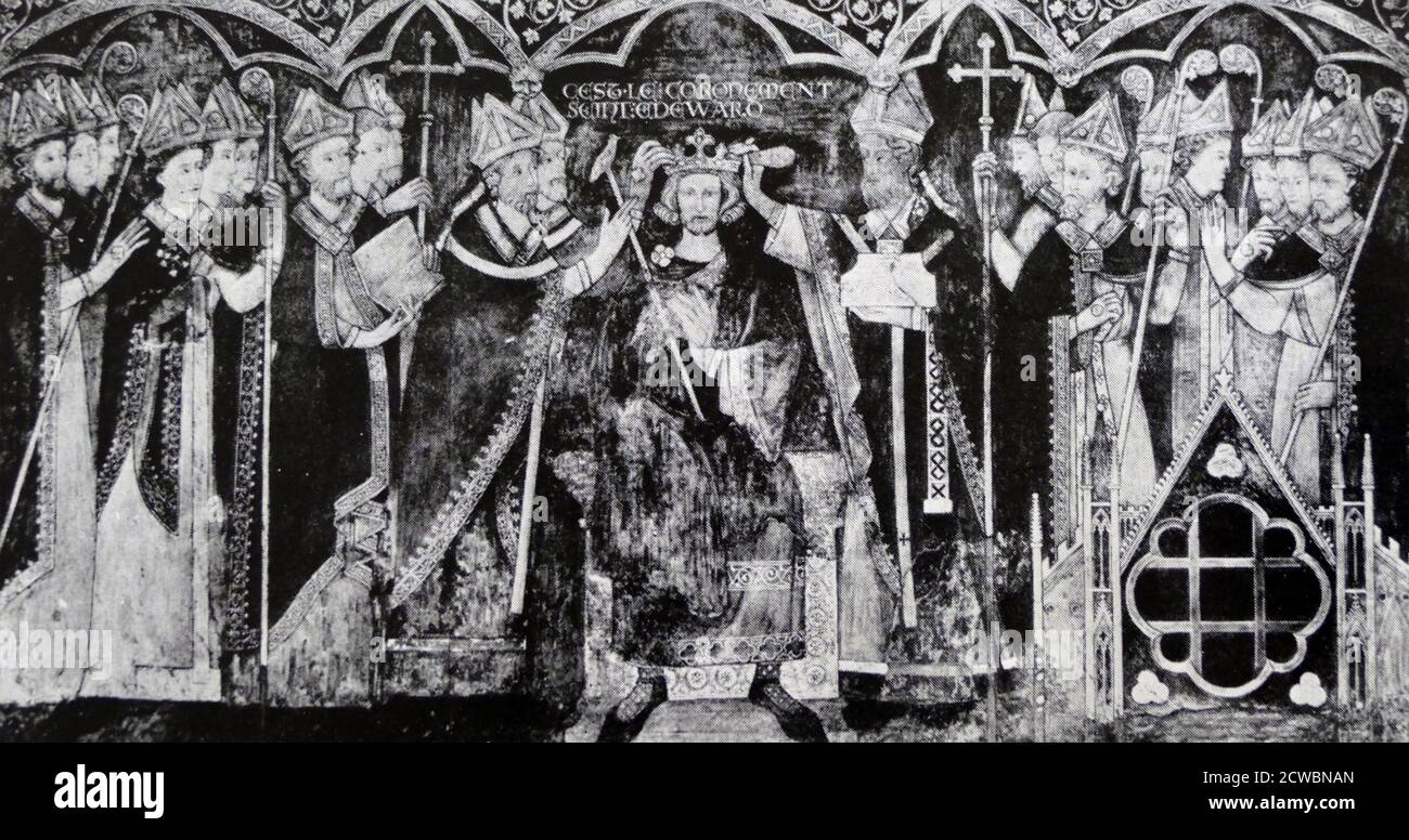 coronation in 1043 of King Edward the Confessor, (c. 1003 - 1066),He ...