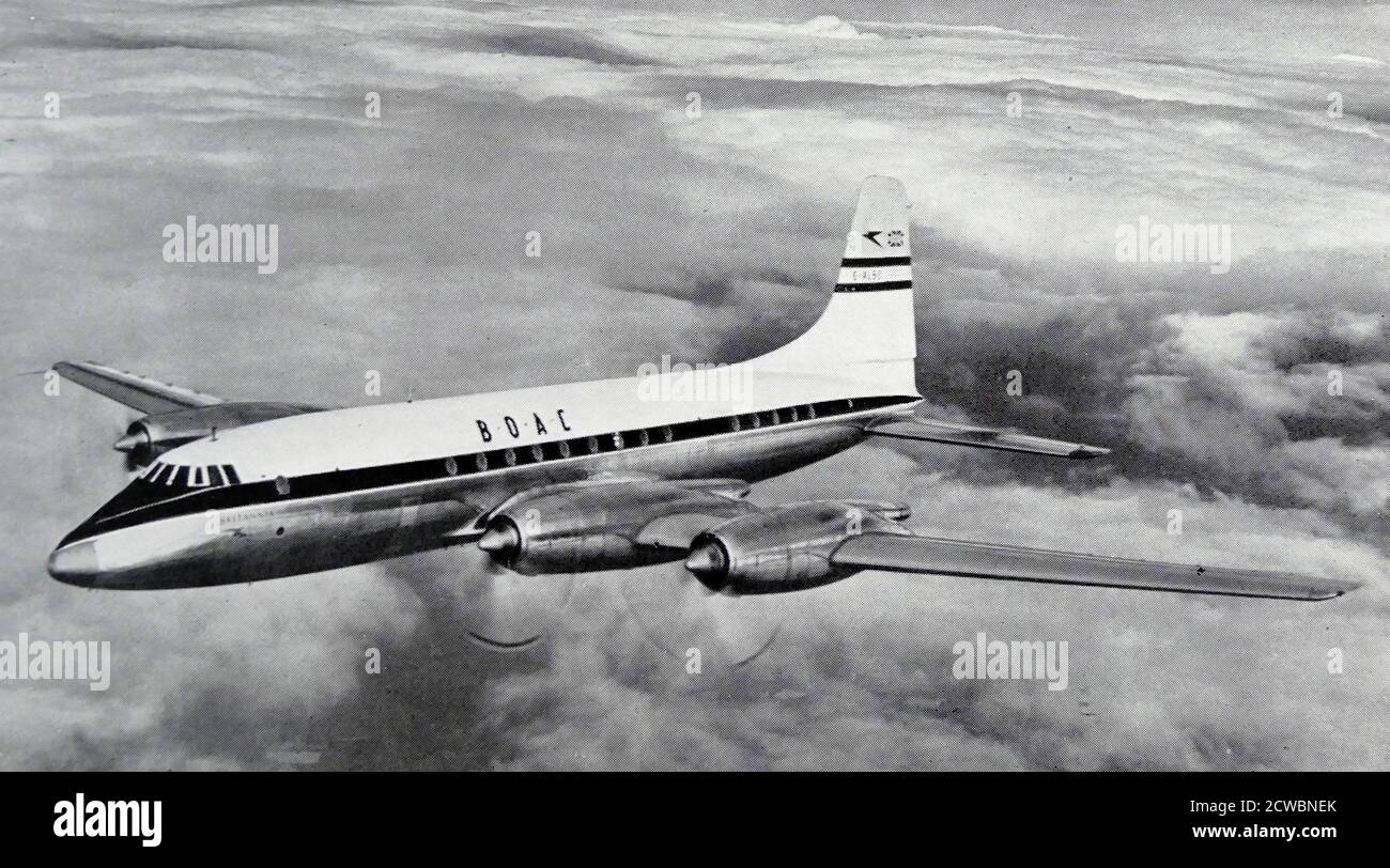 Bristol 175, Britannia aircraft belonging to BOAC. 1954 Stock Photo - Alamy