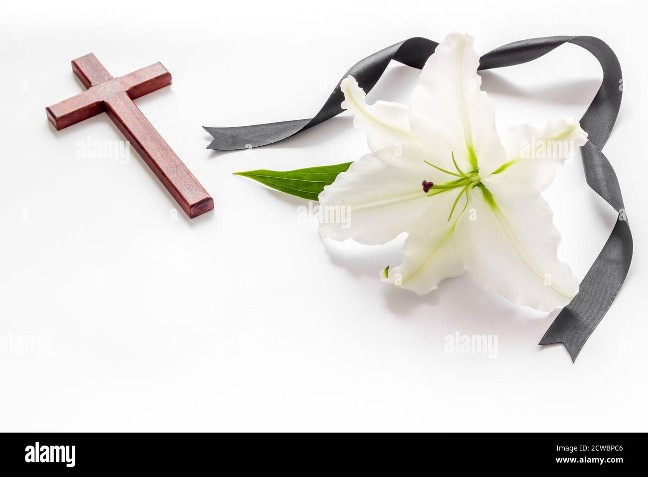 Black Ribbon With Cross