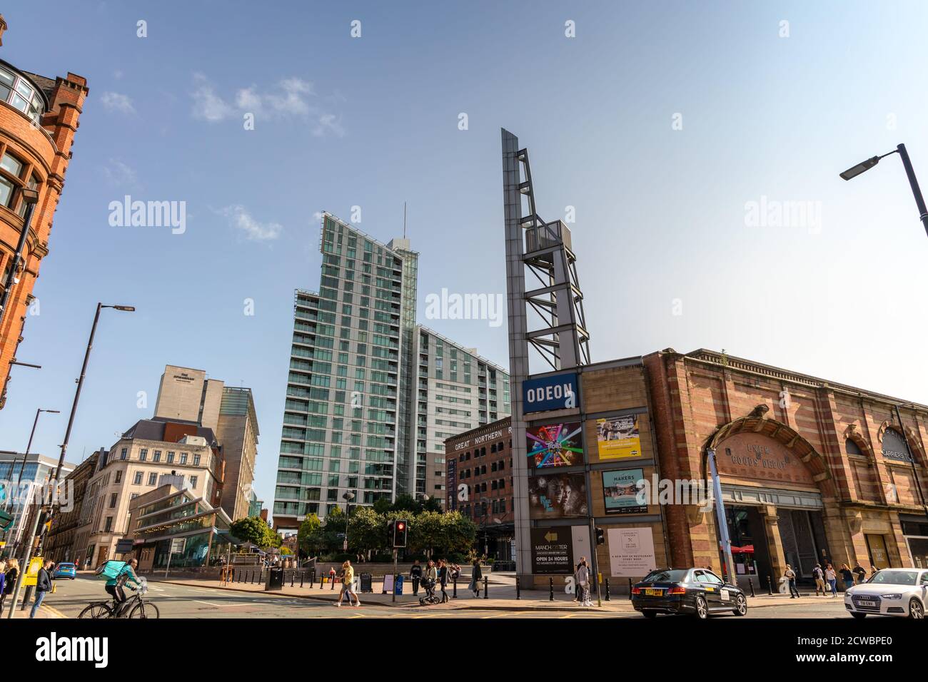 Old and new buildings of Deansgate in Manchester, England Stock Photo ...