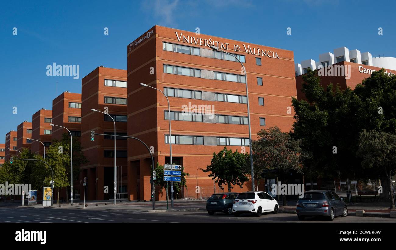VALENCIA / SPAIN - AUGUST 06, 2019: University of Valencia, Spain Stock ...