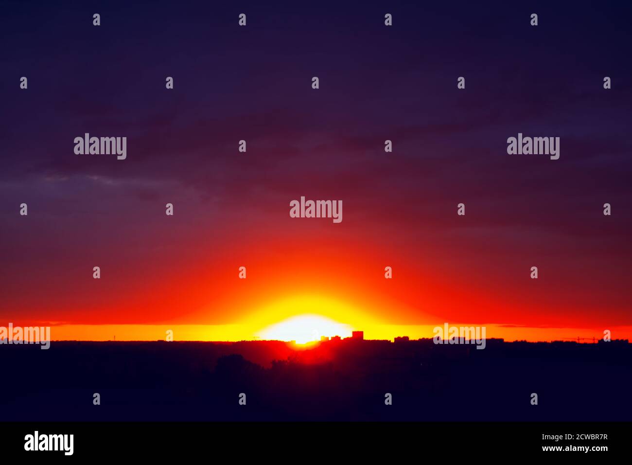Fantastic scenery with gloaming skyline Stock Photo - Alamy