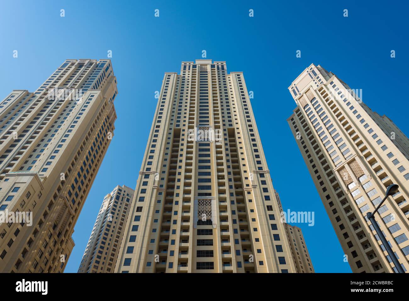 Jumeirah Beach Residence towers, a waterfront community around Dubai ...