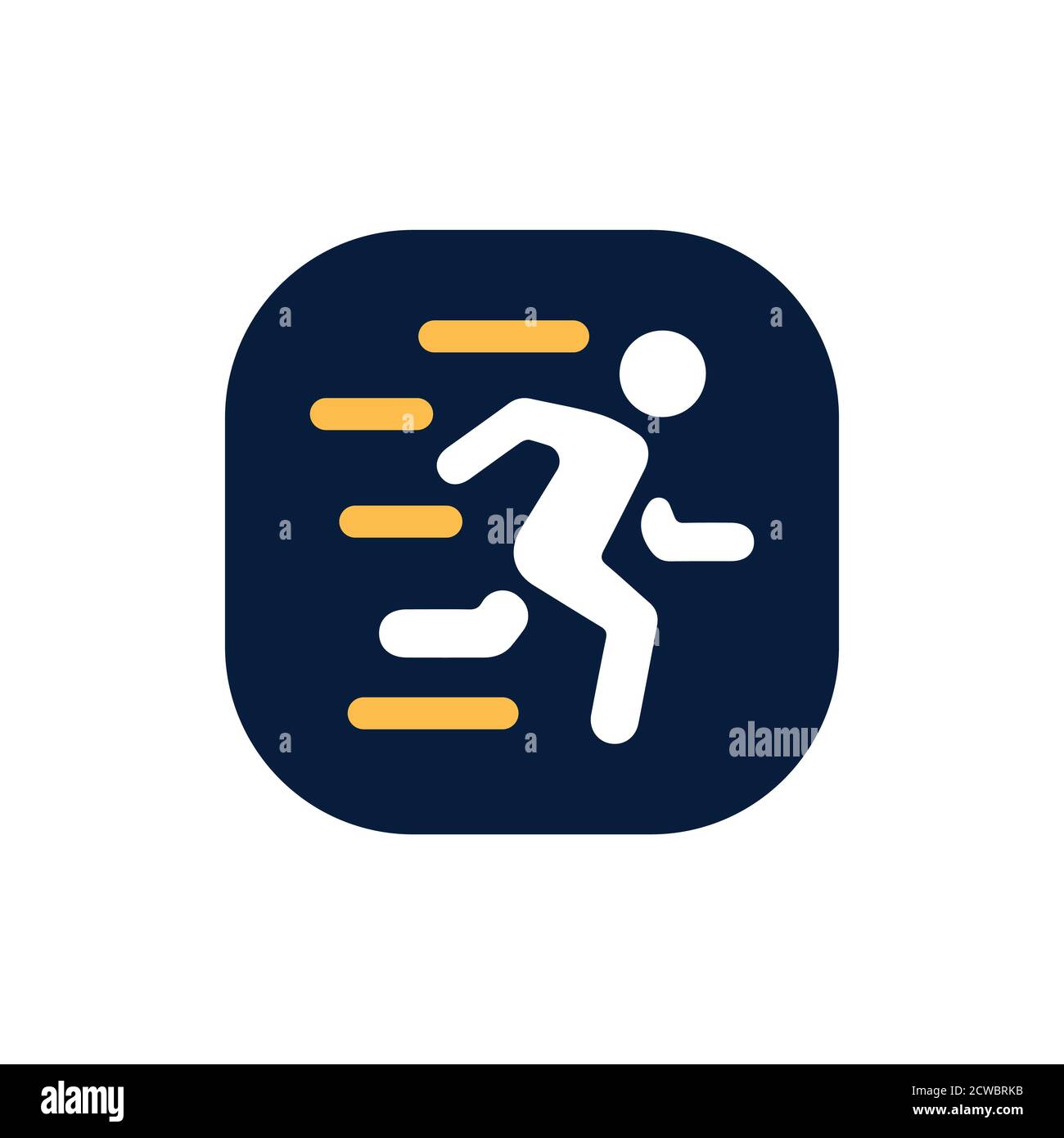 Running icon in trendy flat style isolated. Stock Vector illustration ...