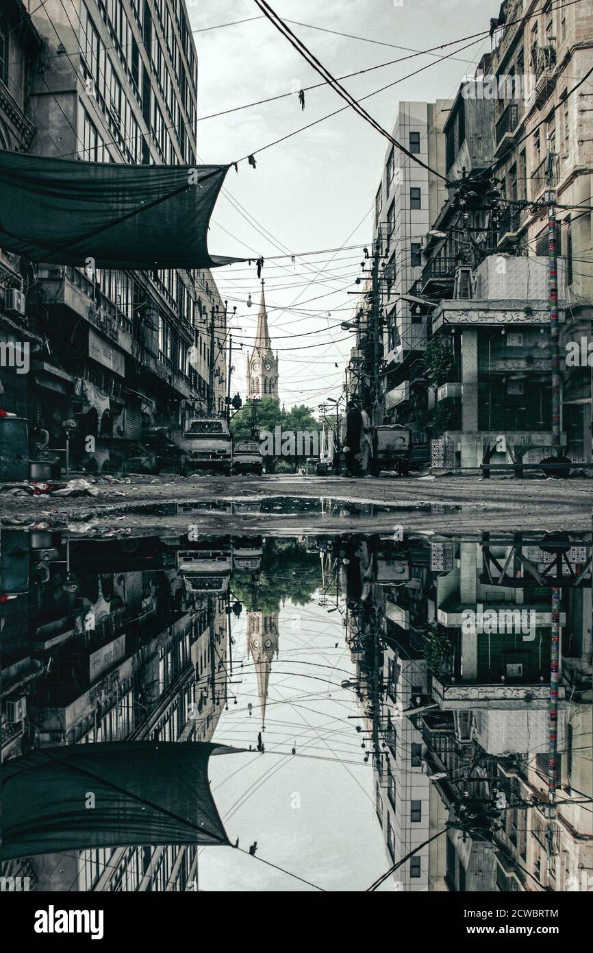 Very old and historical tower in Karachi city Stock Photo - Alamy