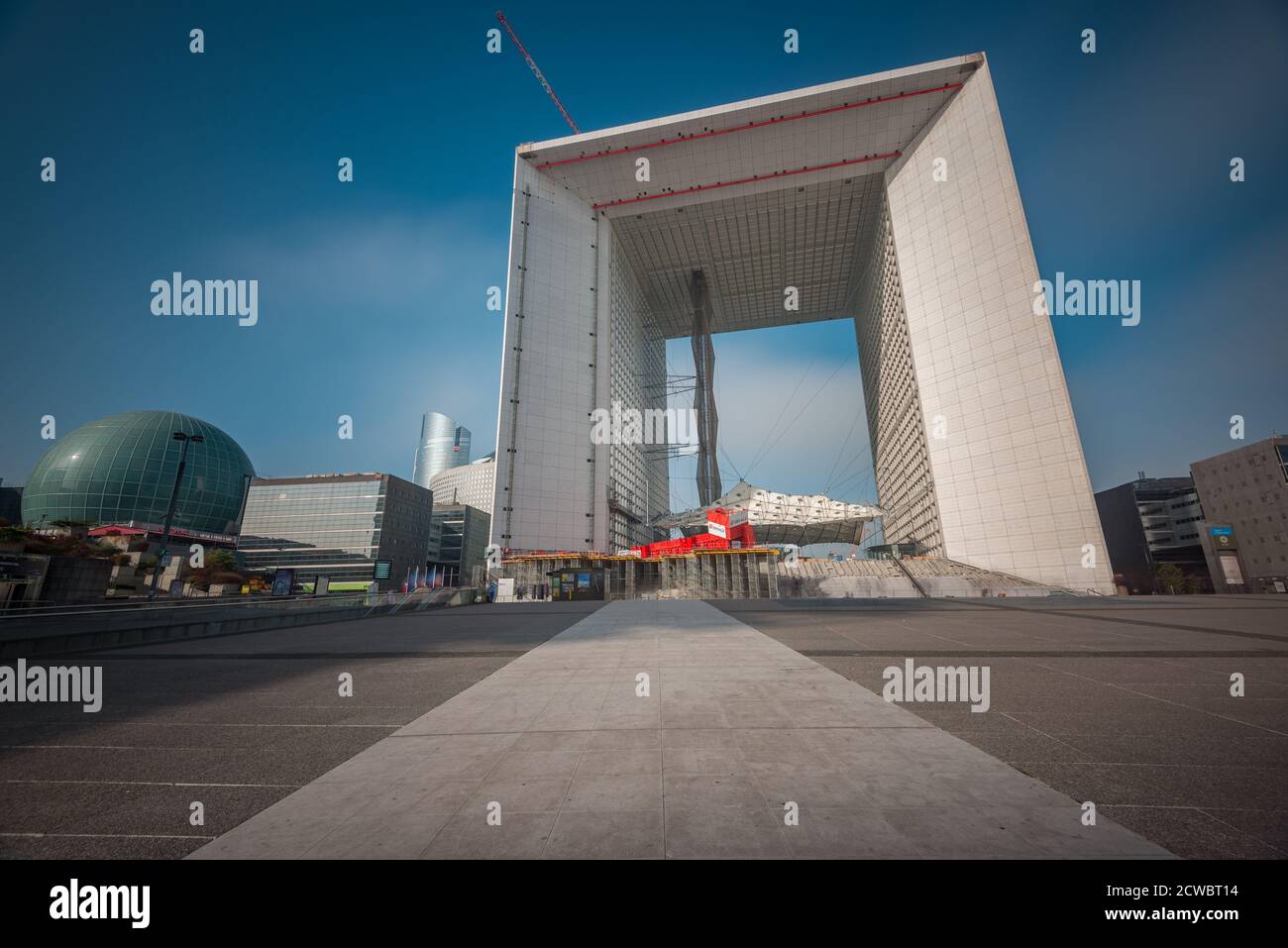 La Grande Arche de la Défense in La Défense, a major business district ...