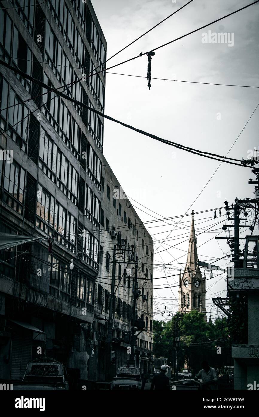 Very old and historical tower in Karachi city Stock Photo - Alamy