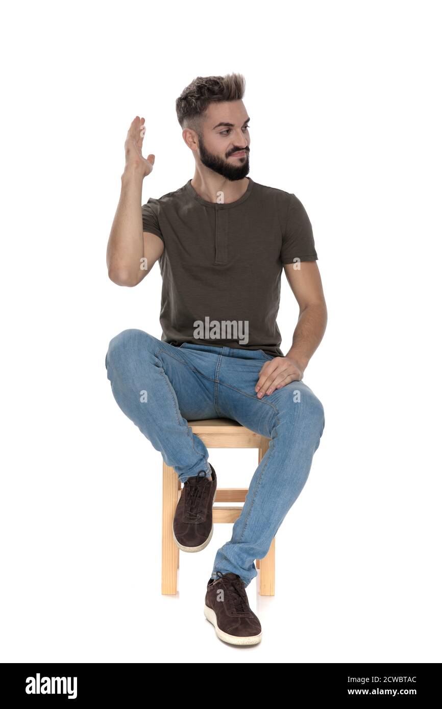 Man waving Cut Out Stock Images & Pictures - Alamy