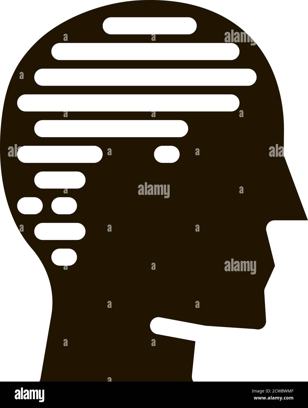 Trimmed Bald Man Icon Vector Glyph Illustration Stock Vector Image ...