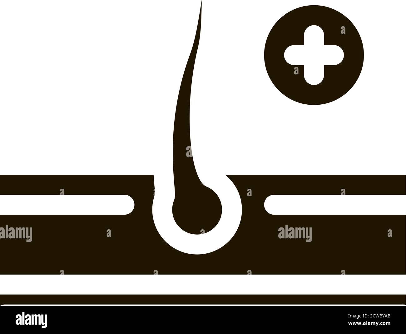 Growing Hair Icon Vector Glyph Illustration Stock Vector Image & Art ...