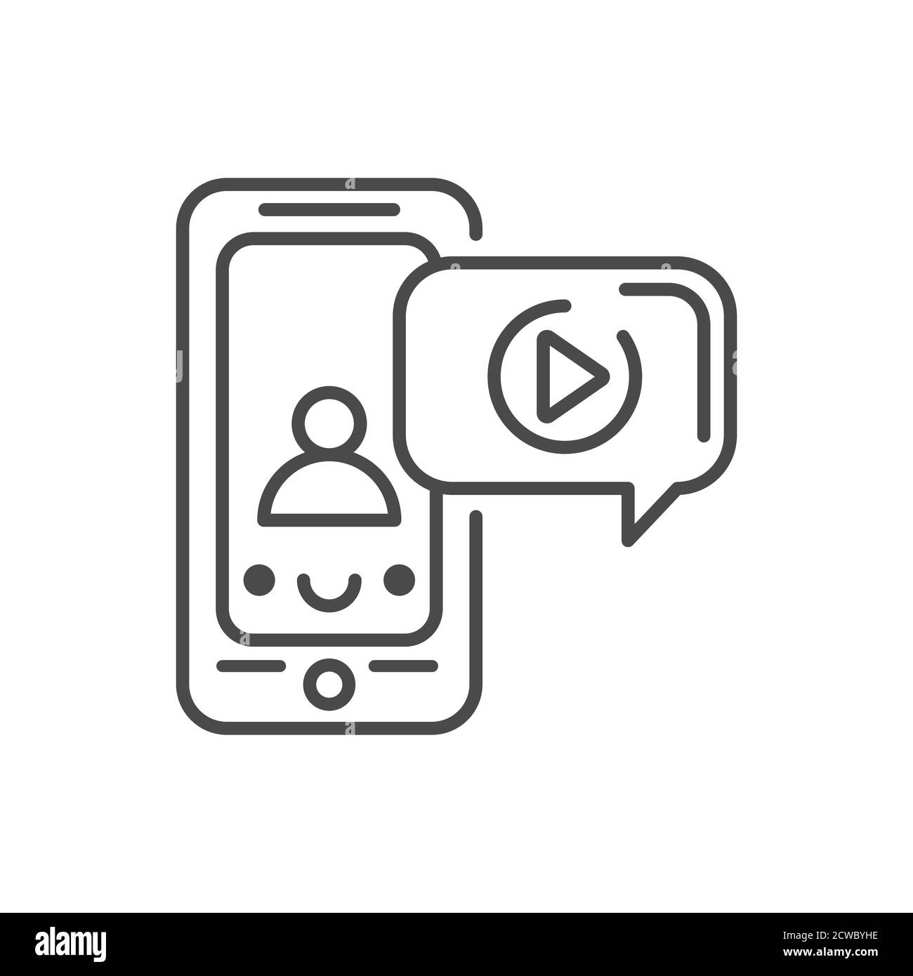 Video review black icon. Custom video content. Sign for web page ...