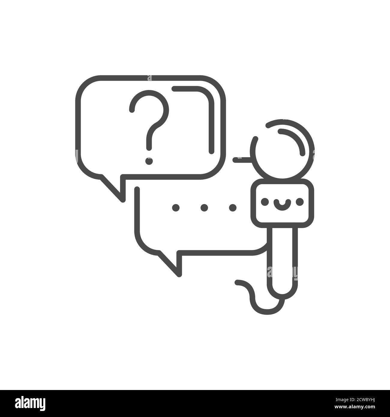 Interview black icon. Custom video content. Sign for web page, mobile ...