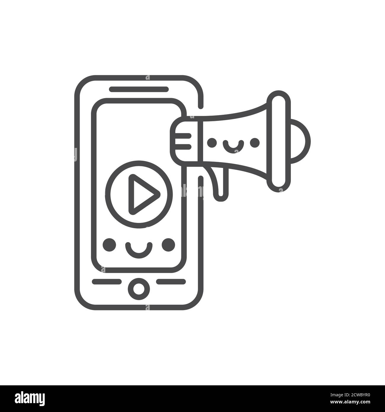 Video promotion black icon. Custom video content. Sign for web page ...