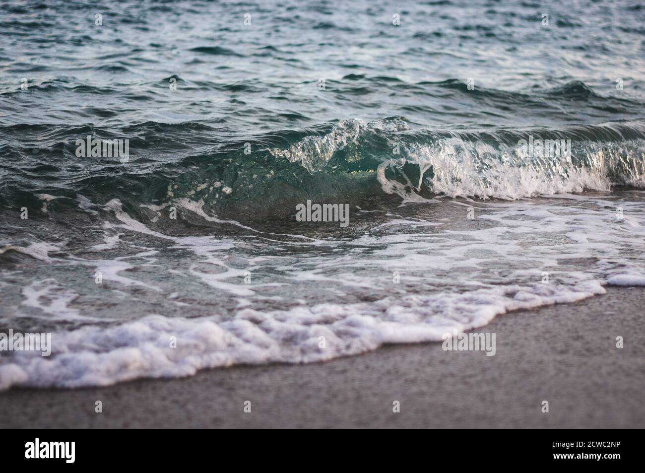soft waves on the beach. Scene Waves Storm Stock Photo - Alamy