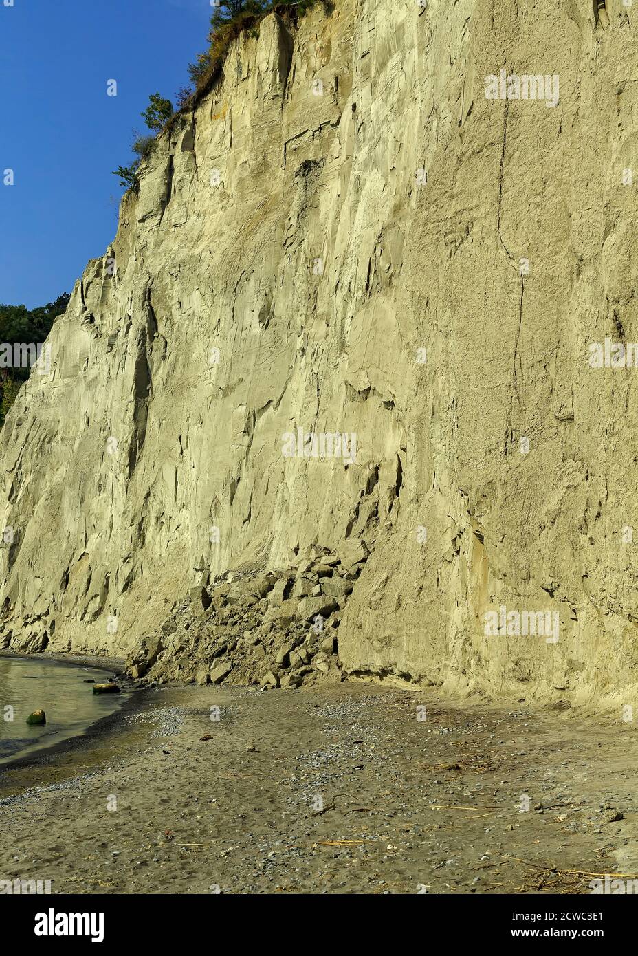Scarborough Bluffs is a 300 foot high escarpment on the shoreline of ...