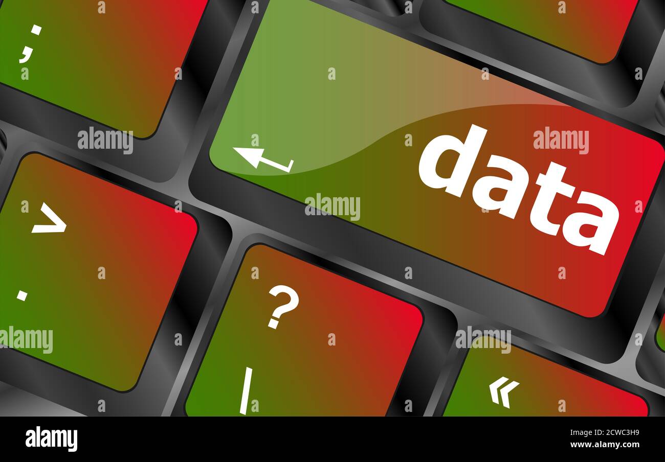Data concept: computer keyboard with word Data Stock Photo - Alamy
