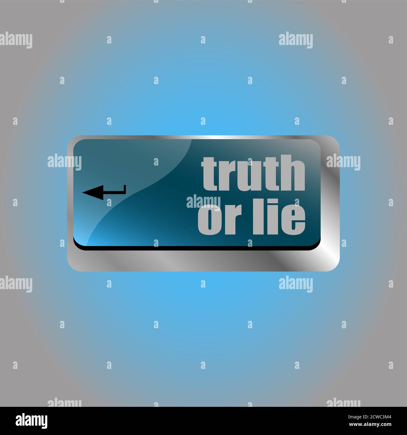 truth or lie button on computer keyboard key Stock Photo - Alamy