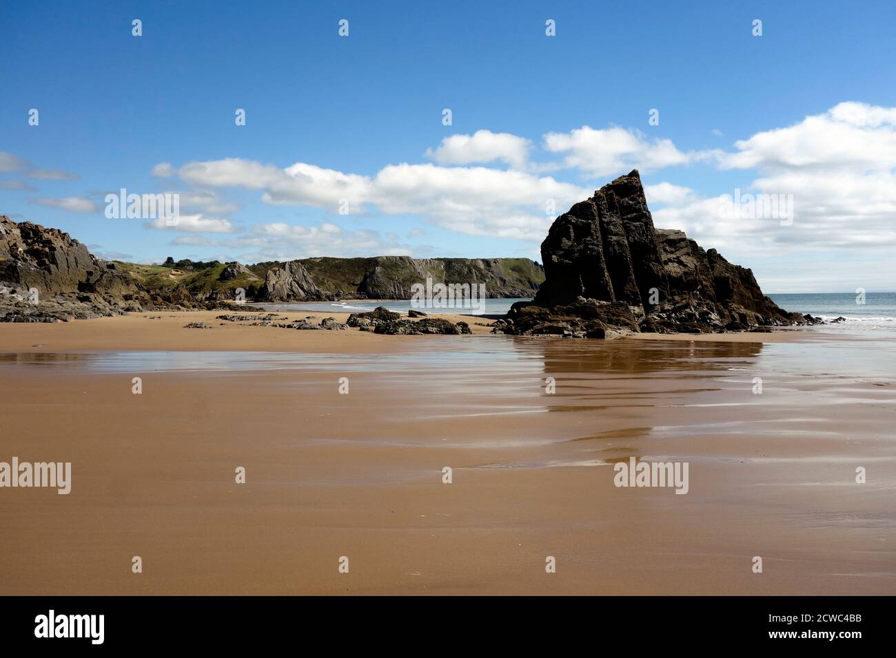Three Cliffs Bay, Gower, Wales Stock Photo - Alamy