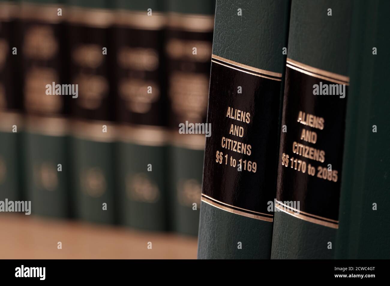 Aliens and citizens citizenship American legal law books on shelf Stock ...
