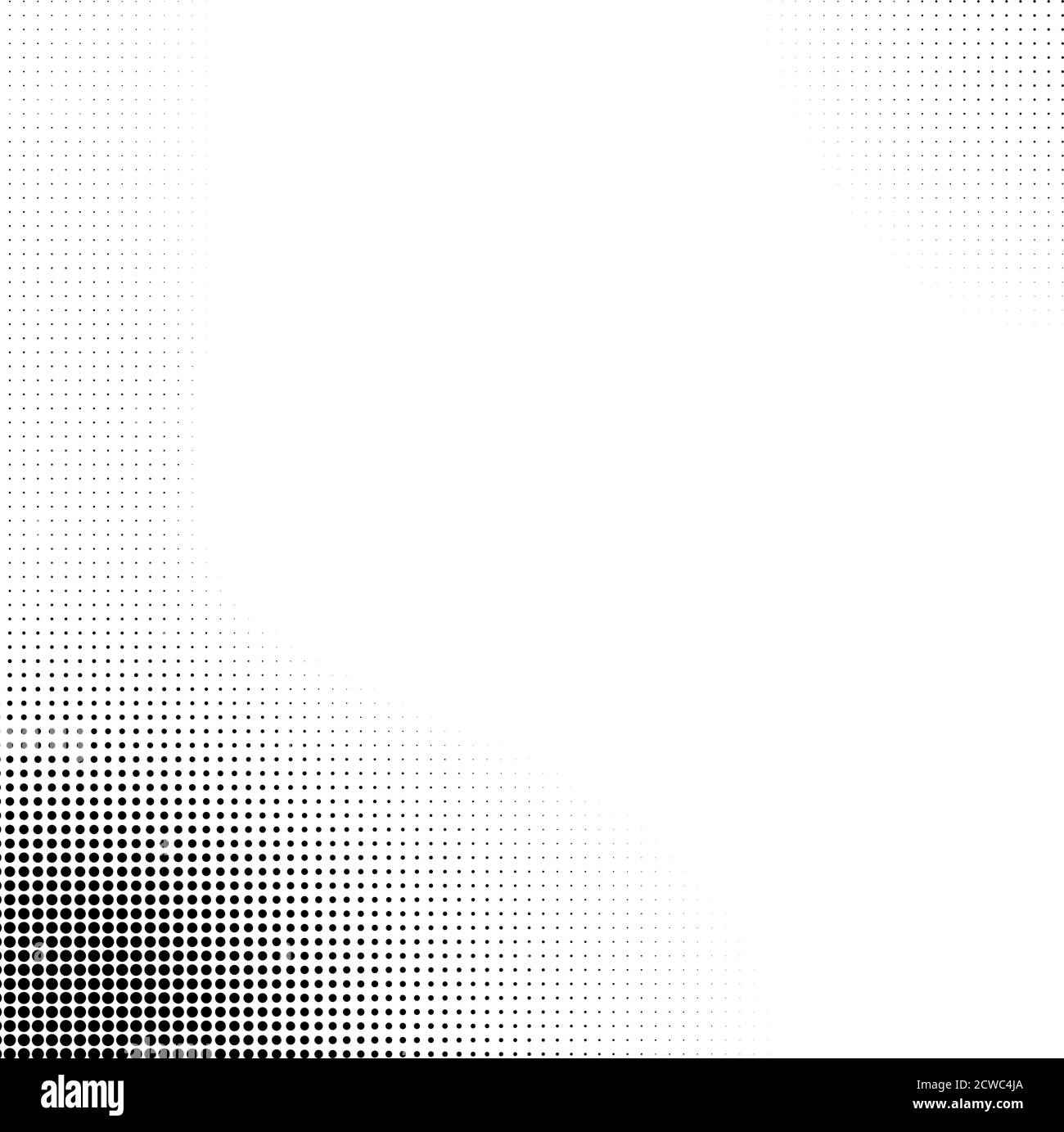 Circle halftone, screentone vector illustrations. Dots, dotted ...